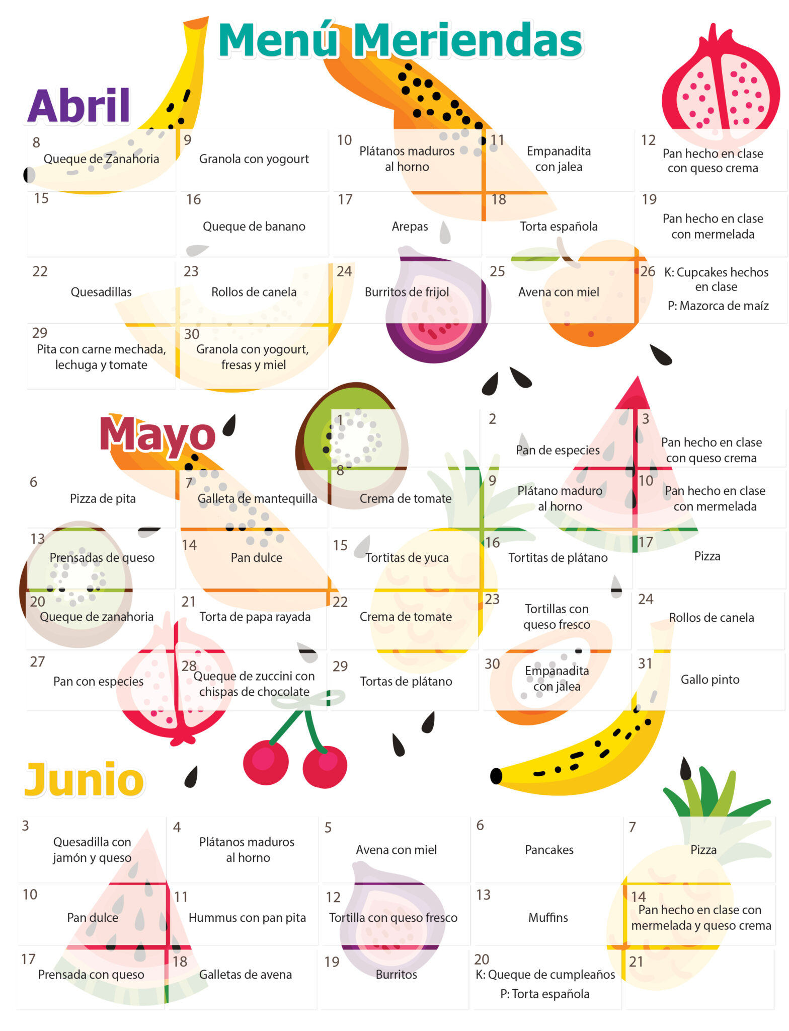 Merienda – Colegio Europeo